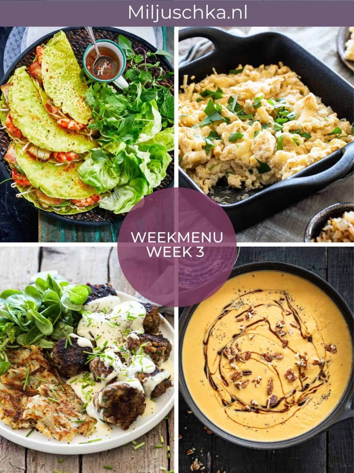 Makkelijk weekmenu voor week 45