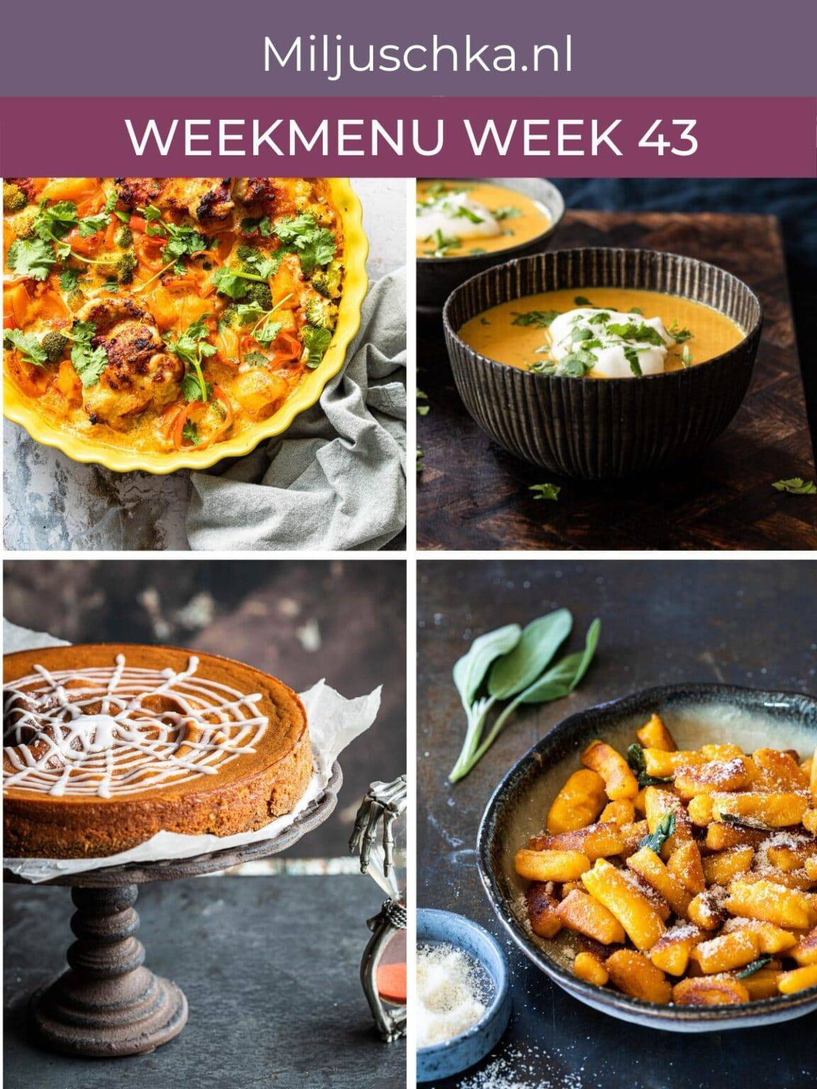 Makkelijk weekmenu voor week 43 - Miljuschka