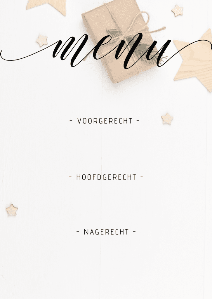 Printable menukaarten voor kerst: 10 menukaartjes gratis downloaden