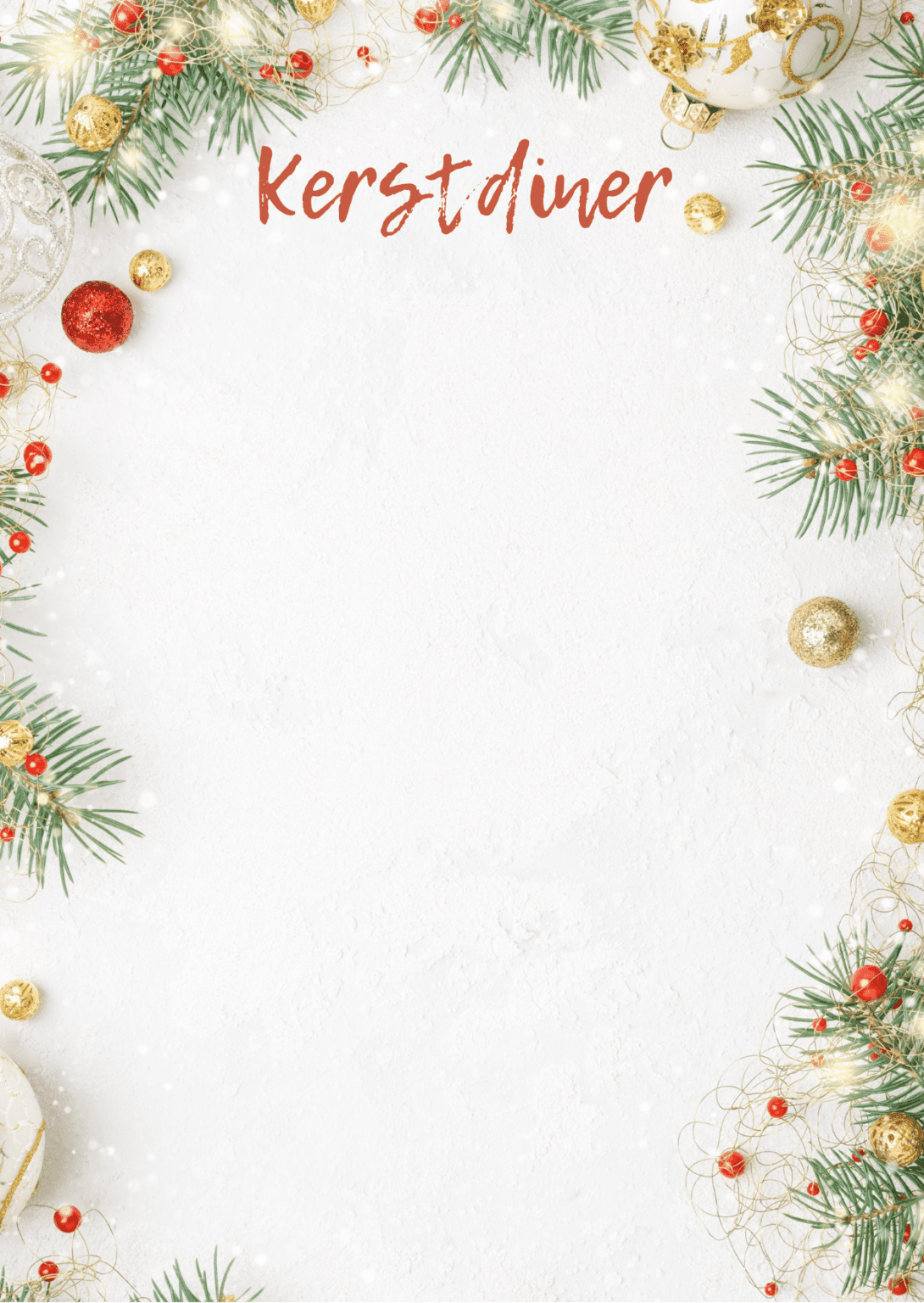 Printable menukaarten voor kerst: 10 menukaartjes gratis downloaden