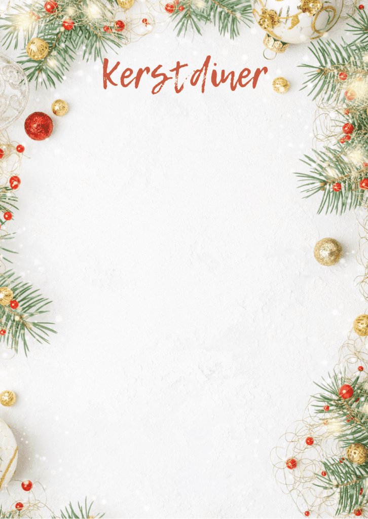Printable menukaarten voor kerst: 10 menukaartjes gratis downloaden