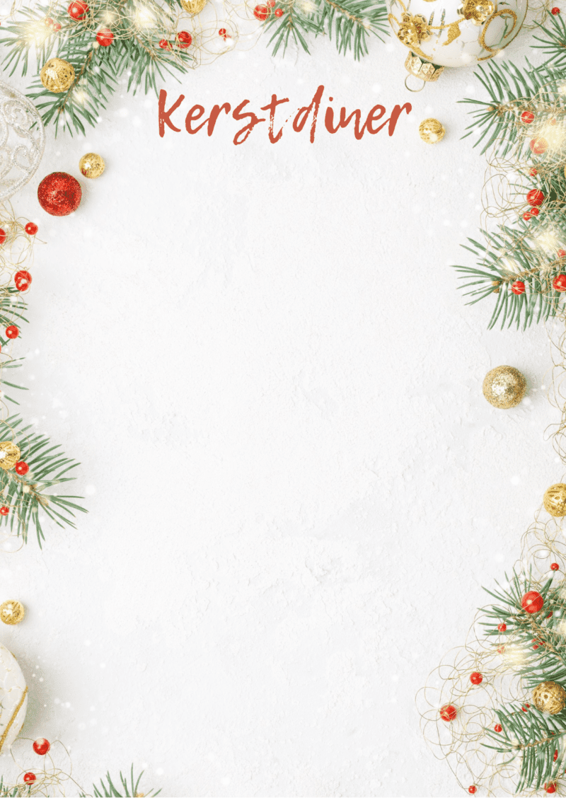 Printable menukaarten voor kerst: 10 menukaartjes gratis downloaden