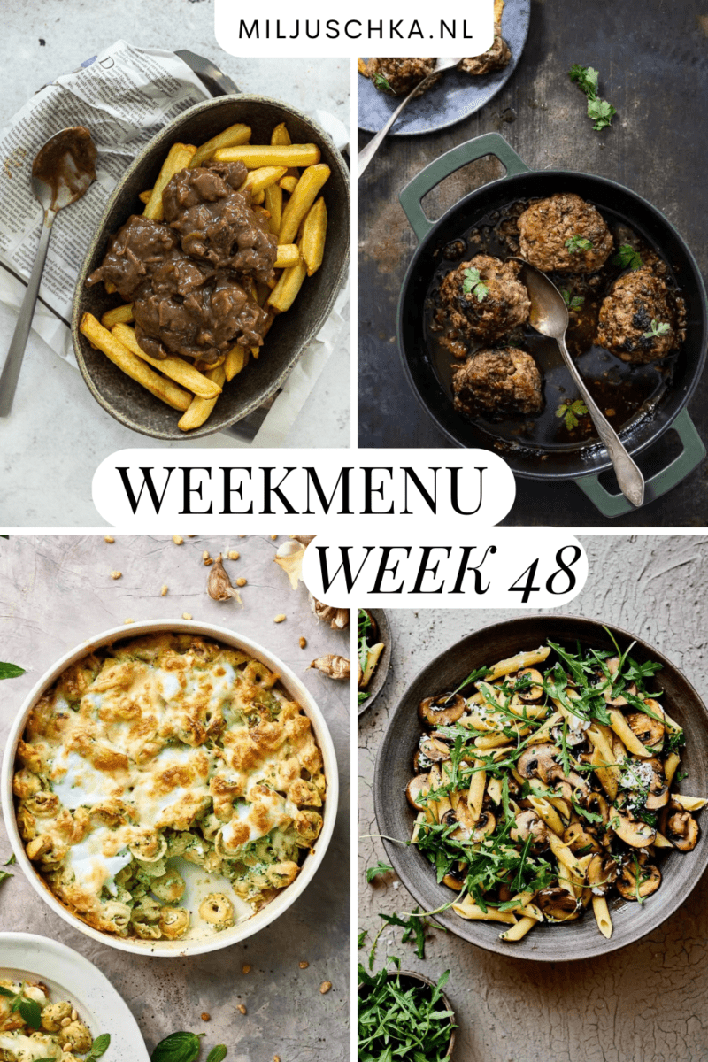 Makkelijk weekmenu voor week 51 - Miljuschka