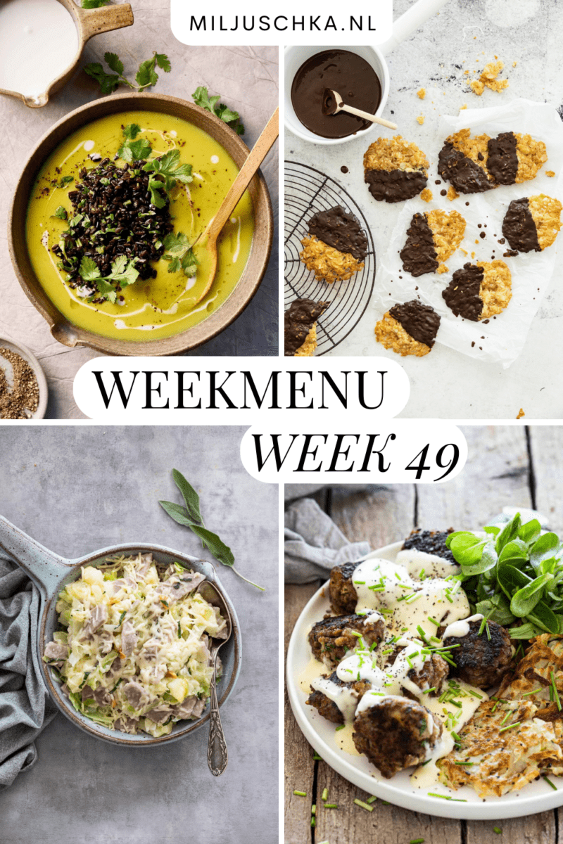 Makkelijk weekmenu voor week 48 | Miljuschka