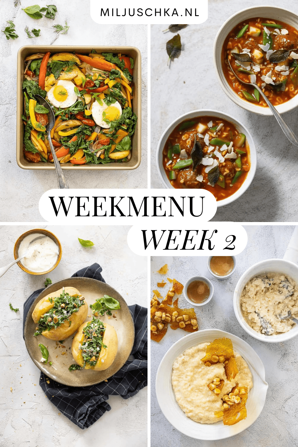 Makkelijk weekmenu voor week 2 | Miljuschka