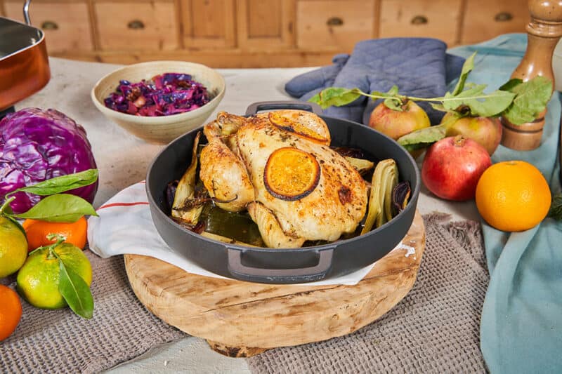 Kiprollade met krieltjes en bospeentjes recept