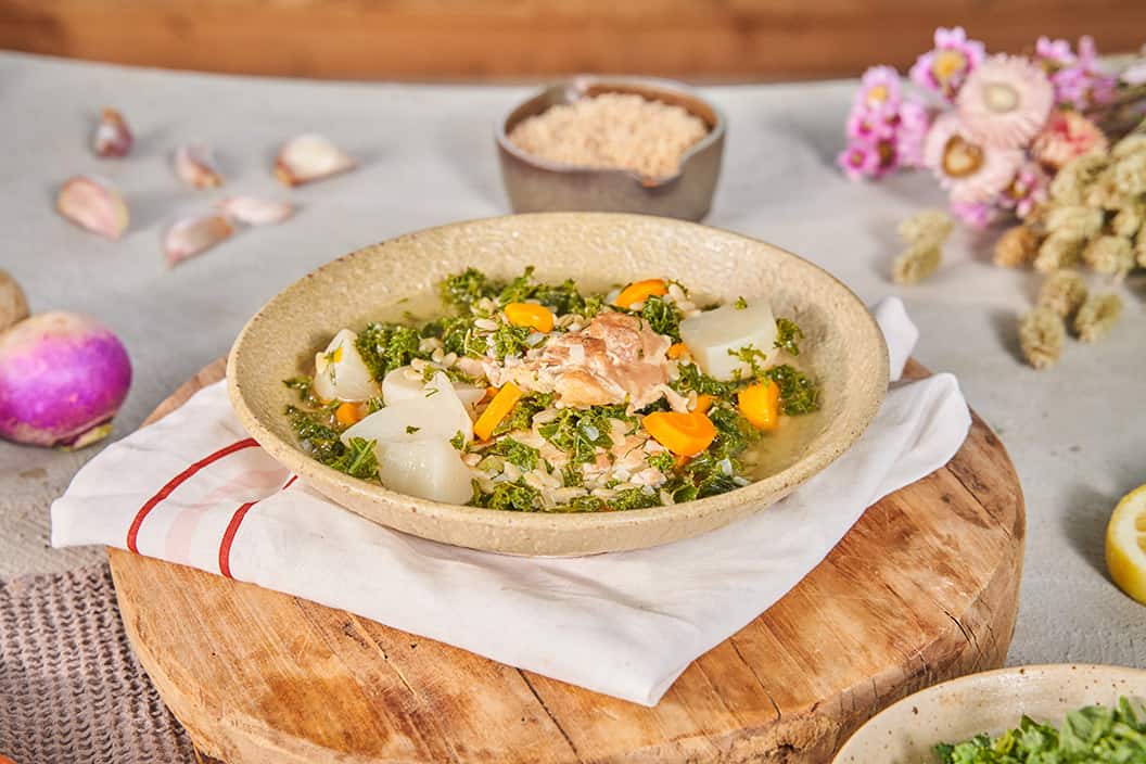 Kipstoof met meiknol en orzo - Miljuschka